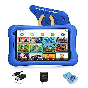 NOBKLEN Kids Tablet 7 Inch Tablet - 2GB RAM and 32GB Storage, 3000mAh Battery, Dual Cameras, and Parental Controls