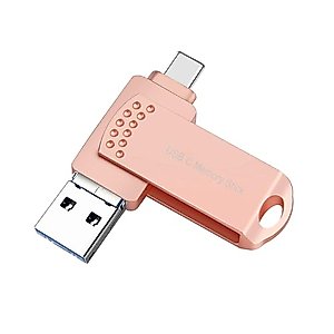 USB Flash Drive 1TB USB C Thumb Drive Phone Photo Stick 3in1 USB 3.1 Memory Stick External Storage Richwell for Android Devices,Computers and MacBook USB C-1TB AZ Pink