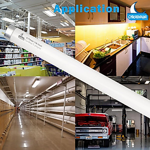 CHKADAWA 24 Inch Fluorescent Light Bulb F17T8/841 17 Watts, 2 Ft T8 17W Cool White 4100K Straight Linear Fluorescent Tube, G13 Medium Bi-Pin Base, 6 Pack