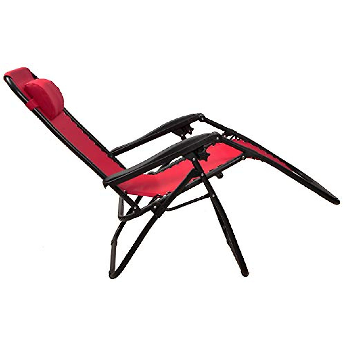 Elevon Adjustable Zero Gravity Lounge Chair Recliners for Patio, Burgundy, 1-Pack