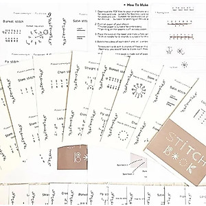 ZANWANXIN Creative Mini Sewing Book, DIY Creative Mini Sewing Card Set, Creative Book Gifts for Embroidery and Sewing Enthusiasts, Embroidery Skills Book, Sewing Clothes Elevate Sewing Skills (3Pcs)