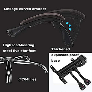 Priority Culture Executive Chair Leather Computer Chairs with Back Support Liftable Gaming Chairs Pc Chair Office Adjustable Angle 90°-160° Can Support 1764 Lbs (Color : Black)