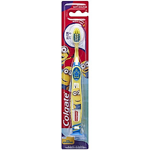 Colgate Kids Extra Soft Toothbrush with Suction Cup, Minions, 1 Count