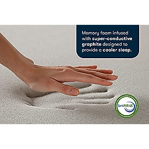 Serta Graphite Infused 2-in Memory Foam Mattress Topper, King