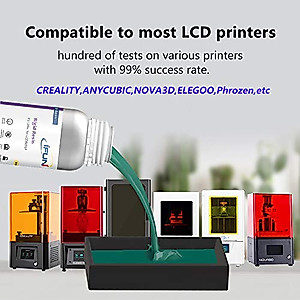 IFUN 3D Printer Rigid Resin- Low Odor Standard- 405nm UV-Curing Photopolymer Resin for LCD DLP 3D Printing White 500ml