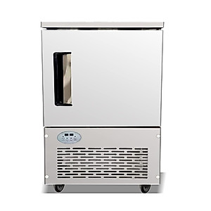 Vaseni 6 Trays 180L Chest Freezer, Blast Freezer Commercial, -40℉~+37.4℉ Blast Chiller Freezer, Temperature Control, Stainless Steel Ice Cream Forzen Meat FIsh Seafood Refrigerator, Restaurant Hotel