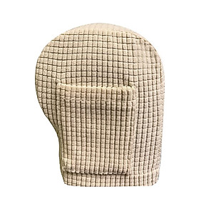 Set of 2 Sofa Armrest Cover Soft Stretch Arm Cover for Recliners Sofas Chairs Washable Arm Covers Couch Furniture Armrest Protector Covers with Pocket (Ivory White)