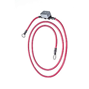 MotorGuide MM309922T 8-Gauge Battery Cable and Terminals — 50-Amp Manual Reset Breaker — Trolling Motor Surge Protection, Red