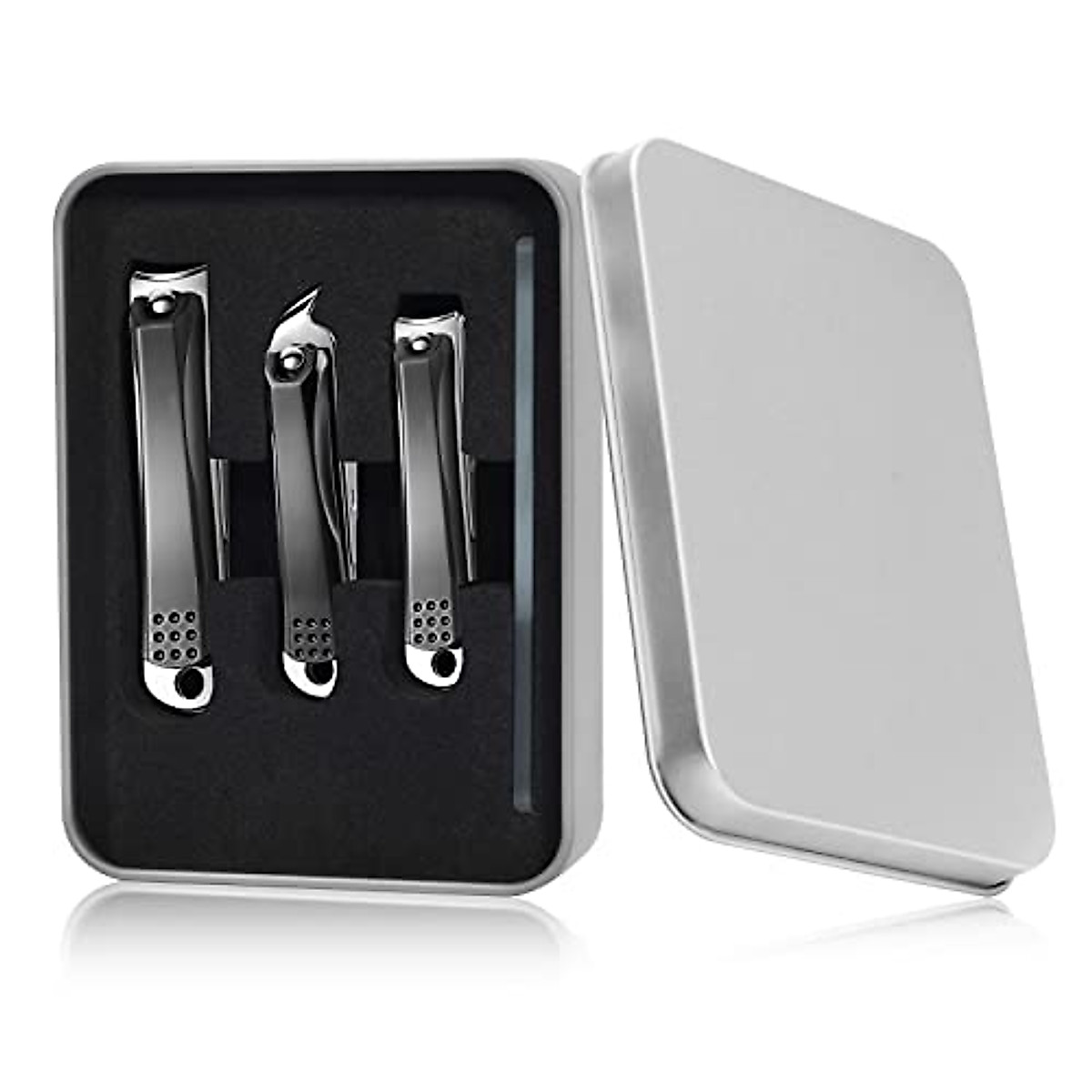 Professional Nail Clippers Set for Men Women Nail Clippers Set with Catcher, Lermende Stainless Steel Maincure Set for Men,Pedicure Kit, Manicure Tools Gift for Christmas with Travel Case