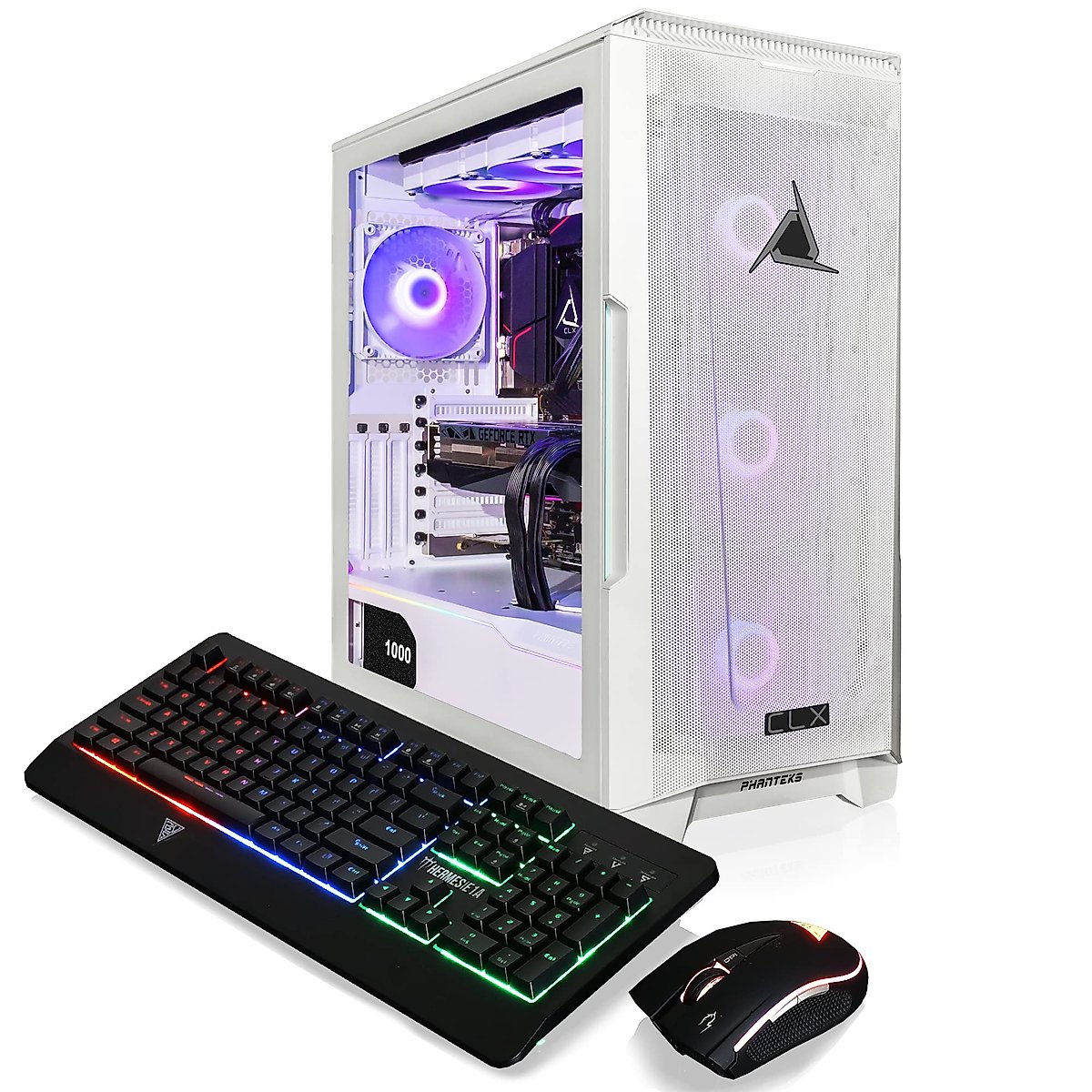 CLX Set VR-Ready Gaming Desktop - Liquid Cooled AMD Ryzen 9 7950X 4.5GHz 16-Core Processor, 64GB DDR5 Memory, GeForce RTX 4090 24GB GDDR6X Graphics, 1TB SSD, 6TB HDD, Windows 11 Home 64-bit, white