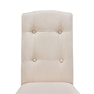 WOZNLA 5-Piece 4,Kitchen and Dining Room Set Table Top and Upholstered Chairs, Faux Marble White+Beige