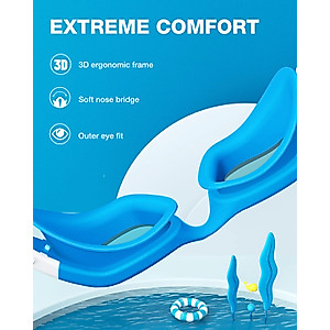 ZIONOR Kids Swim Goggles, G1MINI Polarized Swimming Goggles Comfort for Age 6-14, UV Protection Anti-Fog Adjustable Strap Fit for Child Boys Girls (Gold Lens)