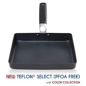 TECHEF - Tamagoyaki Japanese Omelette Pan/Egg Pan Skillet, PFOA-Free, Dishwasher Safe, Induction-Ready, Made in Korea (Black/Large)