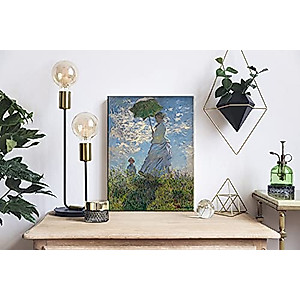 Wieco Art Woman with a Parasol Madame Monet and Her Son Canvas Prints Wall Art of Claude Monet Famous Classic Oil Paintings Reproduction People Landscape Pictures Artwork for Home Office Decorations