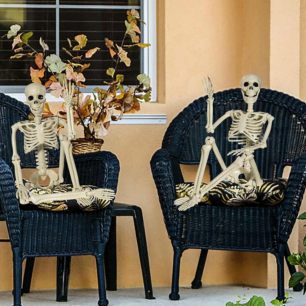 XONOR Halloween Skeleton Full Body Posable Joints , 3ft Human Skeleton Decorations for Party Haunted House Supplies (1pc)