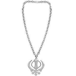 Bro Mart Sikh Sardar Punjabi Khalsa Khanda Chain Locket for Men and Women