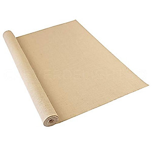 CleverDelights 36" Premium Burlap Roll - 10 Yards - Finished Edges - Tight Weave Natural Jute Burlap Fabric