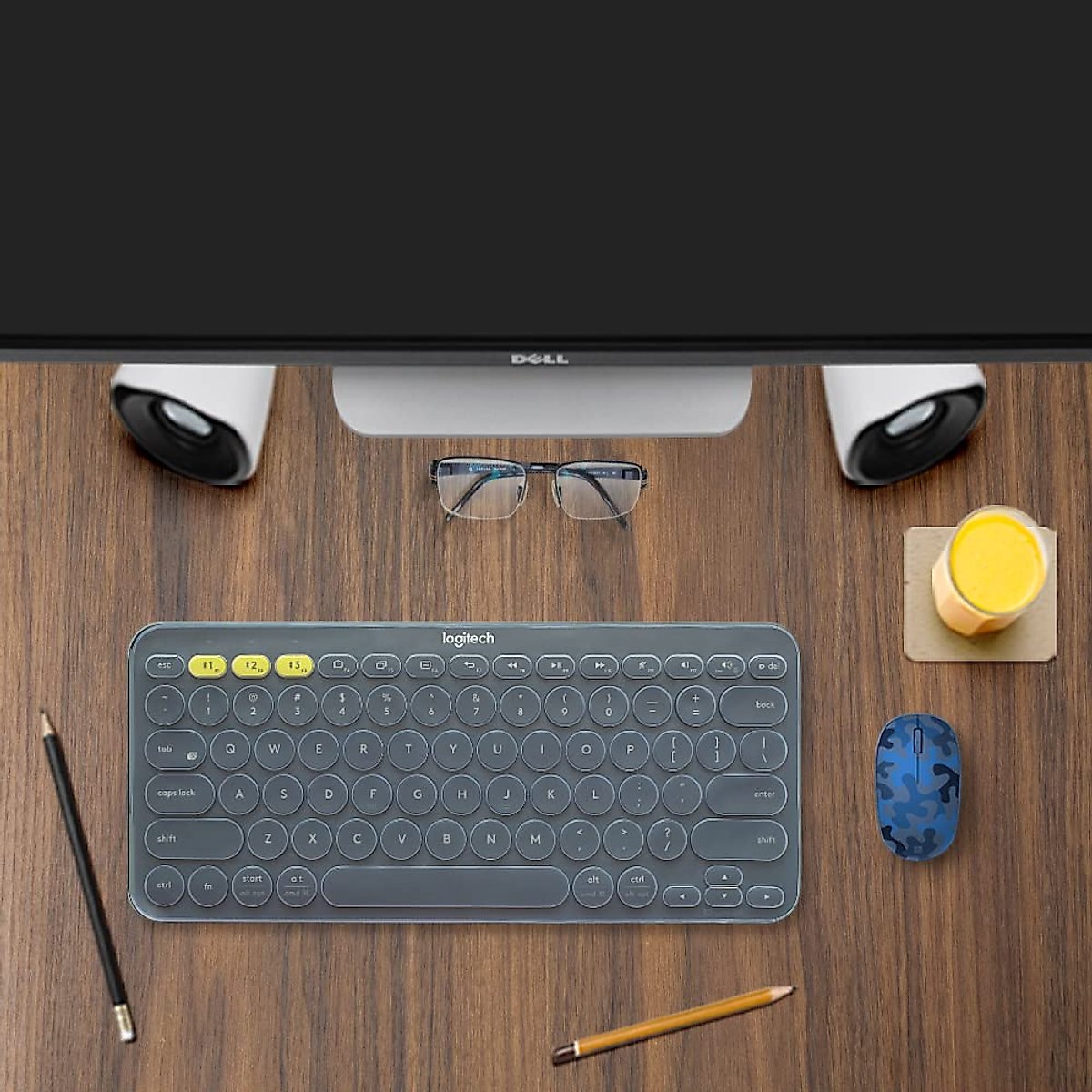 Silicone Keyboard Cover Skin for Logitech K380 & 2023 Pebble Keys 2 K380S Combo for MAC Bluetooth Multi - Device Ultra Thin Protective Keyboard Cover Skin