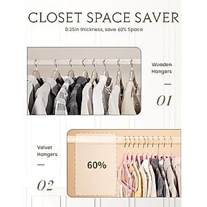 Smartor Pink Velvet Hangers - 50 Pack, Felt Hangers Non Slip Rose Gold Velvet Hangers, Heavy Duty Felt Hanger Flocked Hangers as Coat Hangers, Suit Hangers - Heavy Duty Clothes Hangers Velvet - Pink