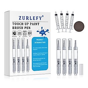 ZURLEFY 4 Count Touch Up Paint Brush Pen for Painting Walls, House Paint Drywall Repair Brushes kit for Wood Furniture, Desks, Fence Scratches(3ml)