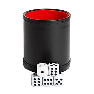 Hathaway Modifier Dice Cup with 5 Dice, Black, 16mm