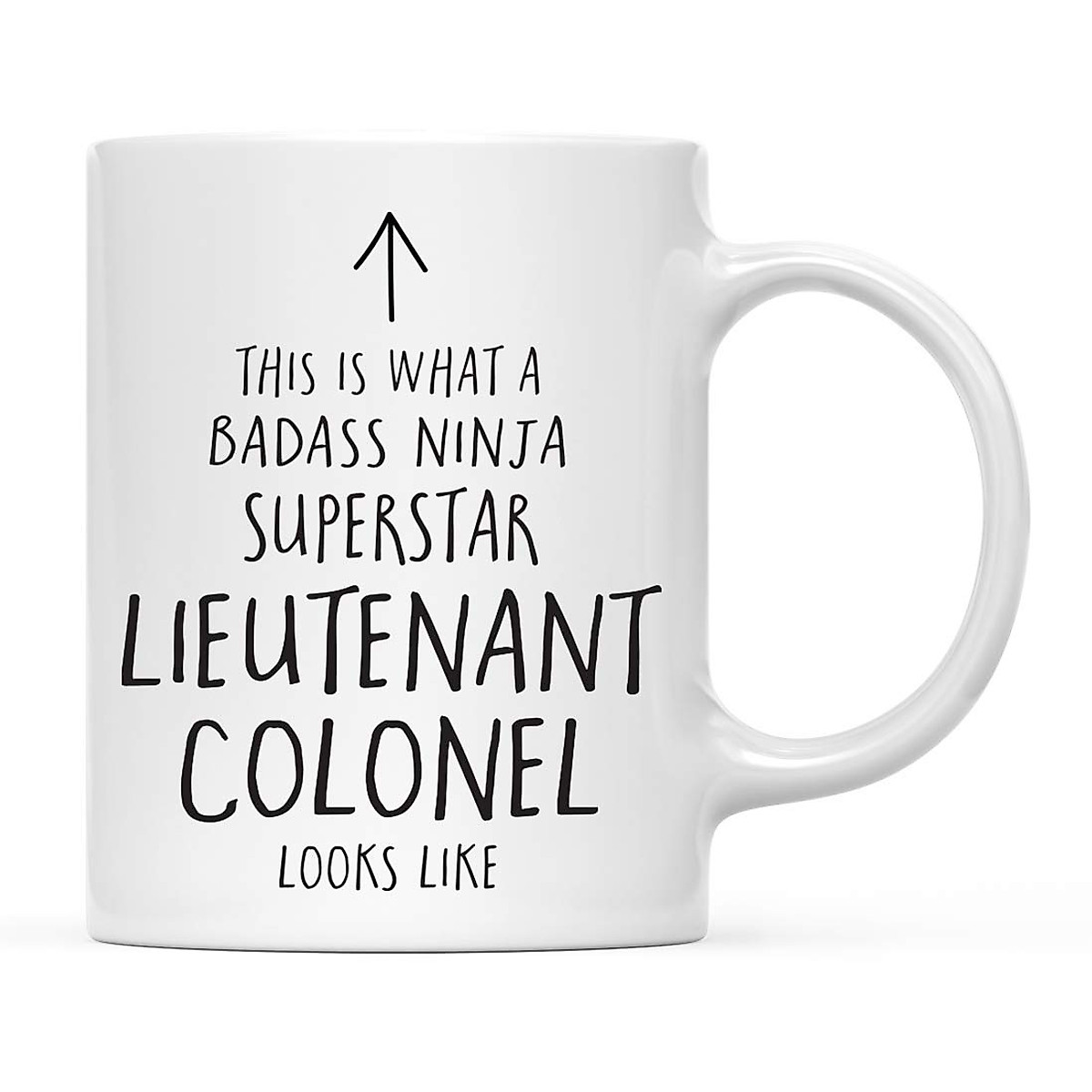 Andaz Press Funny 11oz. Ceramic Coffee Tea Mug Gift, This is What a Badass Ninja Superstar Lieutenant Colonel Looks Like, 1-Pack, Birthday Christmas Gift Ideas
