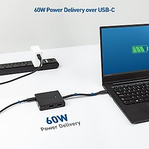 Cable Matters Dual Monitor USB C Hub (USB C Dock) with Dual 4K DisplayPort, 2X USB 2.0, Ethernet, and 60W Charging - Thunderbolt 4 / USB4 / Thunderbolt 3 Port Compatible for Windows and Linux