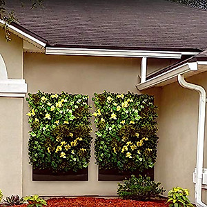 X XBEN Vertical Wall Hanging Planters, 7 Pockets Indoor Outdoor Large Grow Bags for Balcony Garden Yard Office Home Decoration