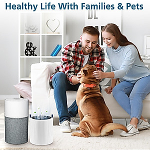 2-pack 511 Replacement Filter, Compatible with Blue Air Blue Pure 511 Air Purifier, True H13 HEPA Filters, and Activated Carbon Filter