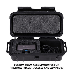 CASEMATIX Thermal Camera Case Compatible with FLIR One Pro and Gen 3 Thermal Imager Topdon Tc002C Fluke TC01B TC01A Thermal Imaging Cameras for IOS and Android, Waterproof Case Also Fits Cables