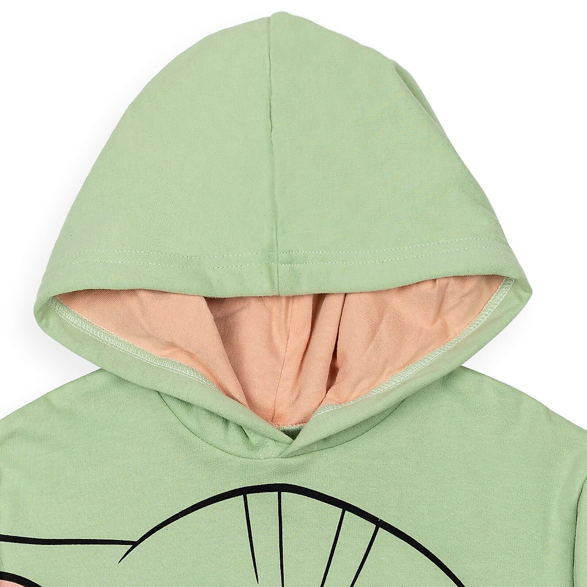 STAR WARS The Mandalorian Baby Yoda Little Boys Fleece Pullover Hoodie Green 7-8