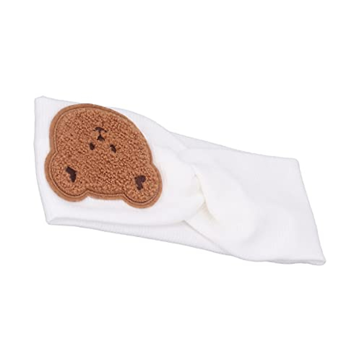 Baby Girls Headbands, Infant Headbands Cute Cartoon Bear Cotton Allmatch for Daily Home Photography (White)