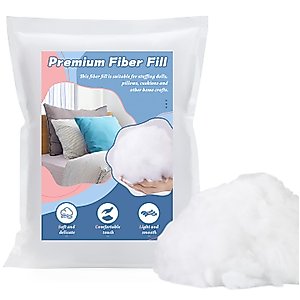 ZXIIXZ 50g/1.8oz Polyfill Stuffing, Polyester Fiberfill Fluff Stuffing Premium Polyfill Stuffing for Small Crochet Stuffing for Small Stuffed Animals Craft DIY Stuffing (50, Grams)