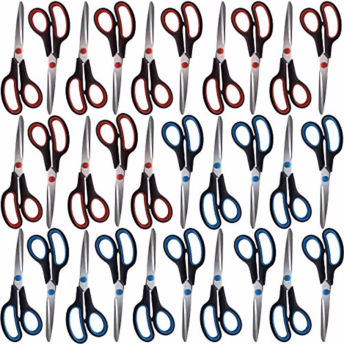 Clipco Stainless Steel Scissors with Ergonomic Handle (Pack of 30)