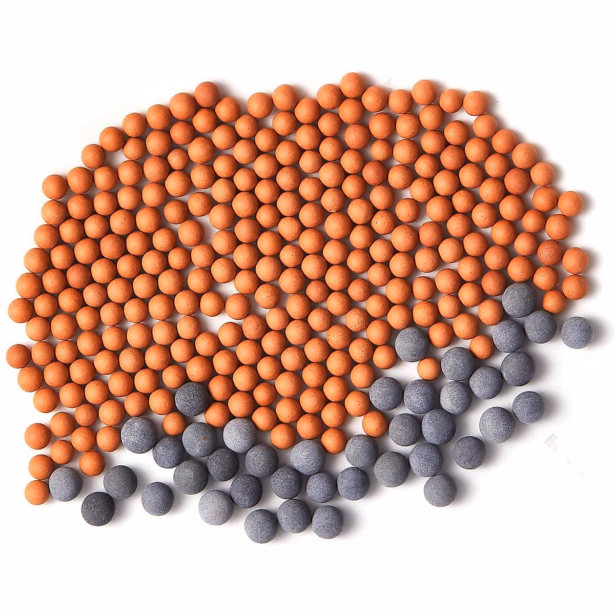 TUXBAWAY Filtration Stone Bead Balls Filter for Filtered Shower Head - Mineral Stone Filter for Purifying Water (Red Gray)