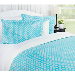 Chanasya Premium Blue Aqua Abstract Duvet Cover Set - Vibrant Colorful Boho Art Print 3-Piece King Size Lightweight Reversible Microfiber Comforter Cover - Ultra Soft Breathable Stain Resistant