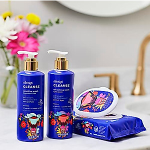 Always Cleanse Feminine Intimate Wash For Women, Ph Balanced For Sensitive Skin, Fragrance-Free, Gynecologist Tested, 8.4 Fl Oz (Set of 2) Package may vary