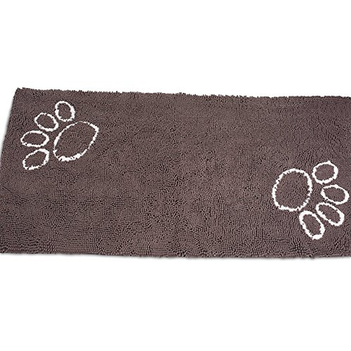 Internet's Best Chenille Dog Doormat - 60 x 30 - Absorbent Surface - Non-Skid Bottom - Protects Floors - Grey