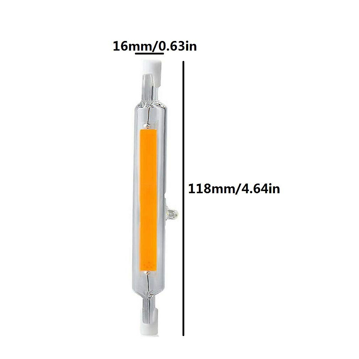 Lxcom Lighting R7s LED Bulb 118mm 20W Double Ended LED Bulbs 120V J Type R7s Floodlight 150W Halogen Bulb Replacement Warm White 3000K Landscape Lights,2 Pack