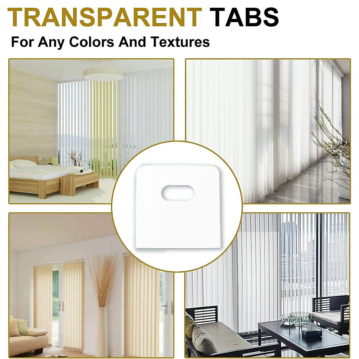 25 Sets (50 Pieces) of Clear Vertical Blind Repair Tabs/Vertical Blind Tabs/Blind Fixer Tabs for Vertical Blinds Replacement Slats