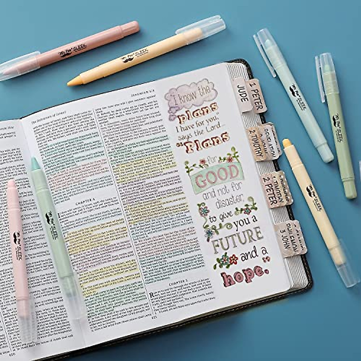 Mr. Pen- Gel Highlighter, 8 Pack, Pastel Colors, Bible Highlighters No Bleed, No Bleed Highlighters, Bible Highlighter, Bible Markers, Gel Highlighters for Bibles, Highlighter