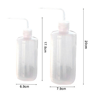 ulafbwur Wash Squirt Squeeze Bottle 250/500ml Curved Spout Plastic Watering Can Squirt Squeeze Spray Bottle for Home Office Sprinkling Can 250ml Bottle
