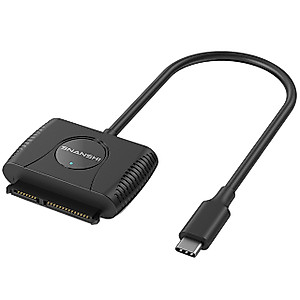 SATA to USB C Adapter, SNANSHI USB C to SATA 3.5Inch USB Type C to SATA Adapter Converter with UASP SATA to USB Converter for 2.5" 3.5” Hard Drives Disk HDD, with 12V Power Adapter