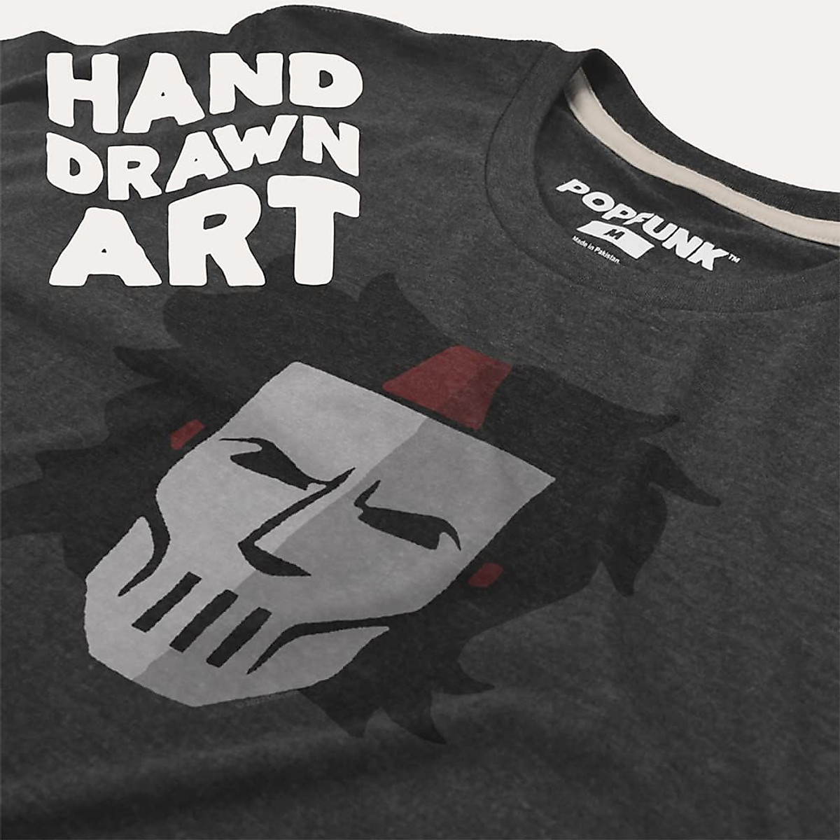 Teenage Mutant Ninja Turtles Casey Jones Mask Slim Fit Unisex Adult Triblend Heather T Shirt (Medium) Charcoal