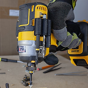 Spider Tool Holster - BitGripper v2 - Pack of Two - High Strength 3M Adhesive Drill add-on for Easy Access to six Driver bits on The Side of Your Power Drill or Driver!