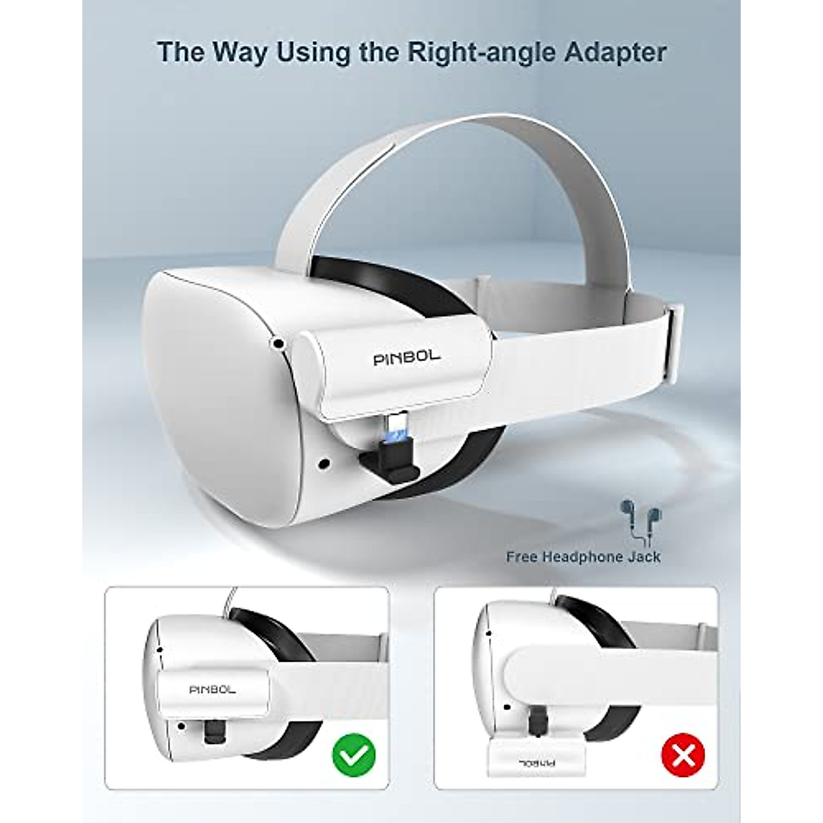 PINBOL Power Bank Battery Pack for Oculus Quest and Quest 2, Portable and Fast Charging Extended Battery, Lightweight Battery Pack for Extra Play Time, 3300mAh