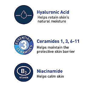 CeraVe Foaming Facial Cleanser | Daily Face Wash for Oily Skin with Hyaluronic Acid, Ceramides, and Niacinamide| Fragrance Free Paraben Free | 19 Fluid Ounce