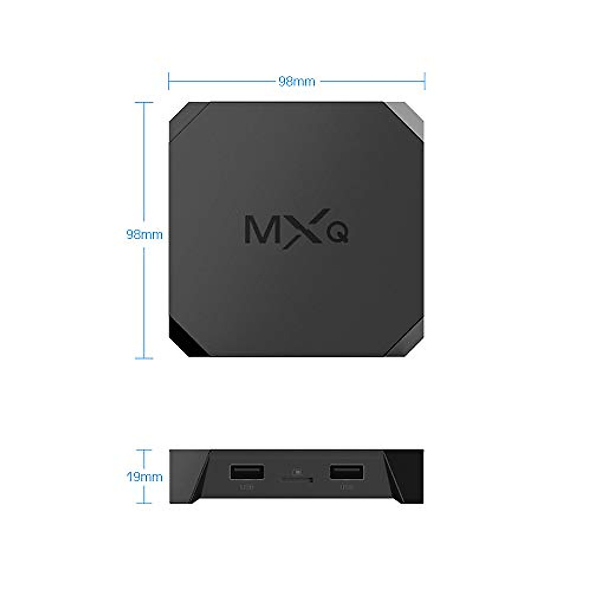 Shiningworth MXQ Android TV Box, Android 7.1 TV Box Amlogic S905W Quad Core 1G+8G WiFi 2.4GHz HD 4Kx2K Smart TV Media Player for Home Entertainment