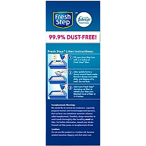 Fresh Step Clumping Cat Litter, Odor Shield, Long Lasting Odor Control Kitty Litter with Activated Charcoal, Low Dust Formula, 14 lb (Pack of 2)