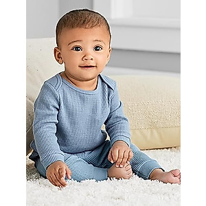 Simple Joys by Carter's Baby Boys' 4-Piece Textured Set, Gold/Blue, 3-6 Months